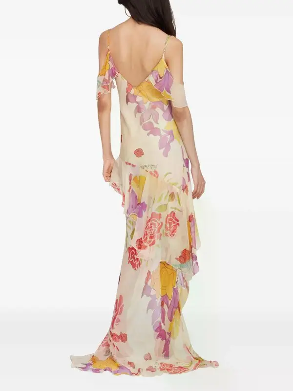 DONDE ESTEBAN Flores Chiffon Maxi Dress