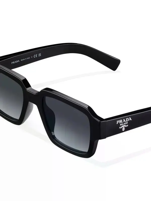 Prada Rectangle Frame Sunglasses With Logo Detail