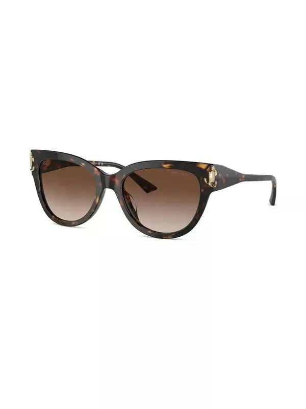 JIMMY CHOO Havana Tortoiseshell Effect Cat-eye Sunglasses