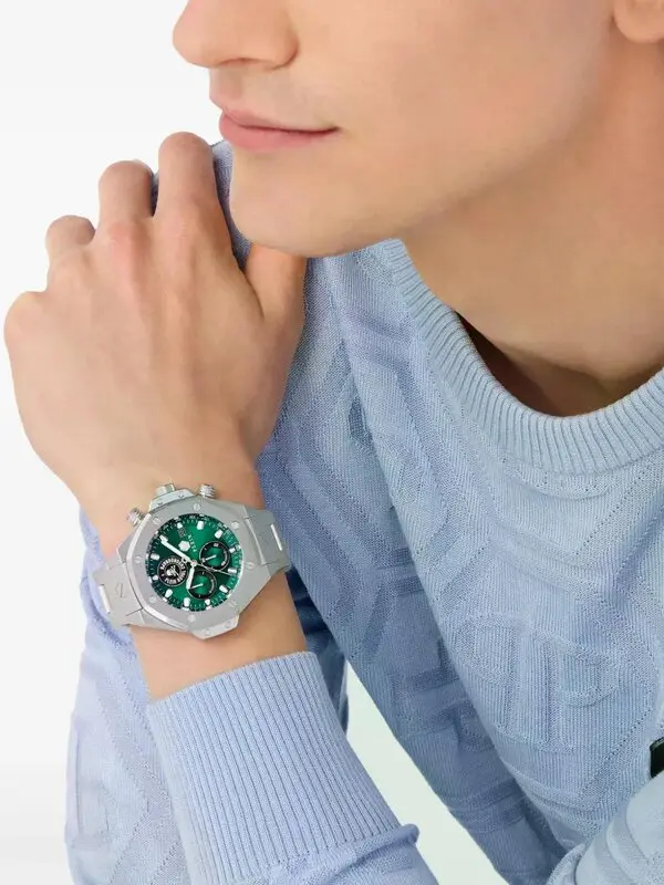 Philipp Plein Chrono Royal 46mm Chronograph Watch - Green