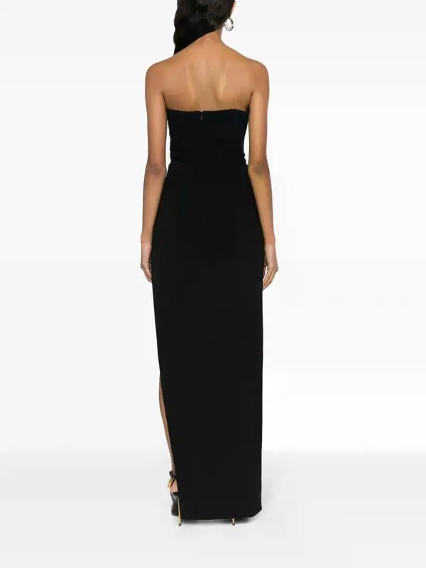 NISSA Asymmetric Maxi Dress With Mirrored Stud Detailing