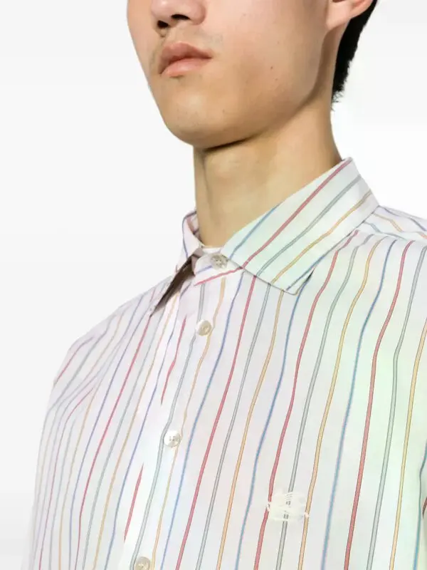 Etro Pegaso Striped Cotton Shirt