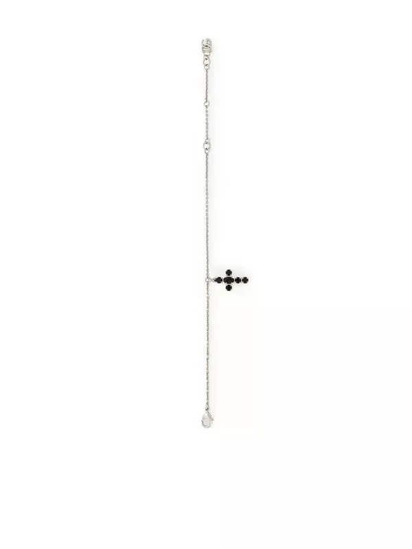 Dolce & Gabbana Tone Brass Cross Pendant Charm Bracelet