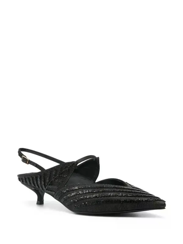 Giorgio Armani Bead-embellished Slingback Pumps
