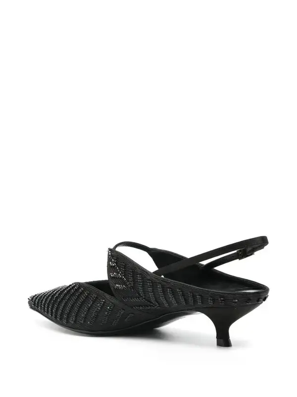 Giorgio Armani Bead-embellished Slingback Pumps