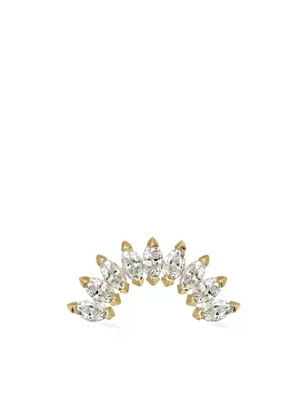 LARK & BERRY 14kt Gold Stately Diamond Single Earring - Yellow