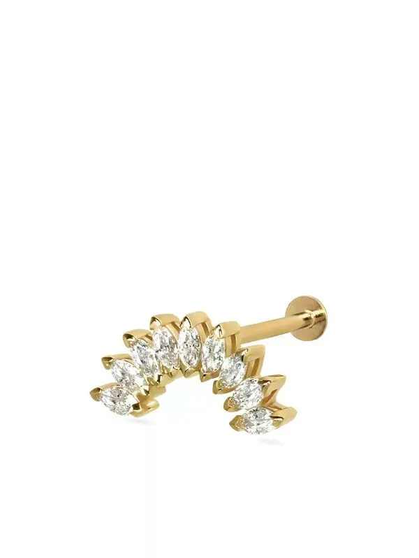 LARK & BERRY 14kt Gold Marquise-cut Diamond Earring - Yellow