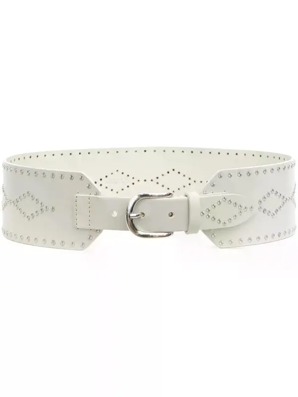 Isabel Marant Étoile Studded Leather Belt - Neutrals