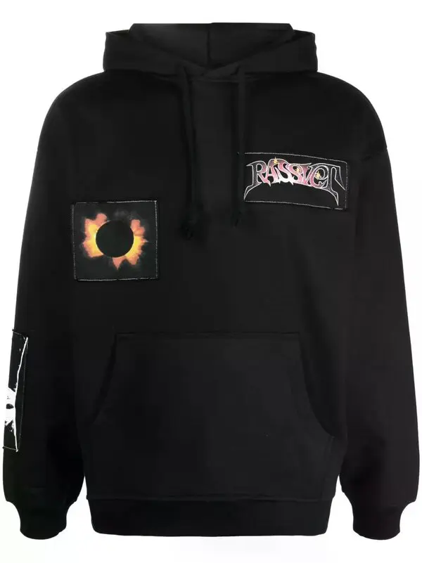 RASSVET Drawstring Cotton Hoodie - Black