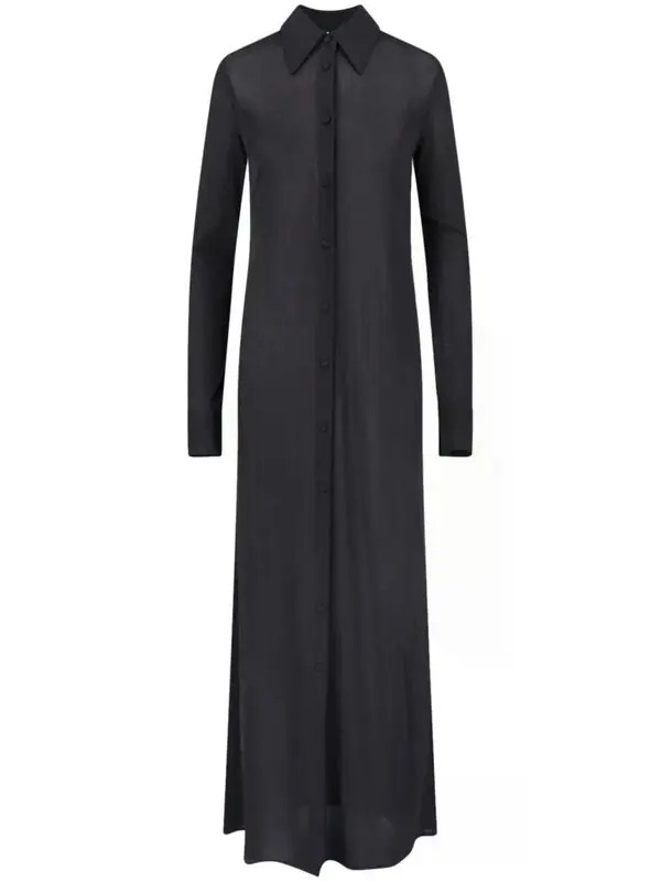 JIL SANDER Maxi Shirt Dress - Black