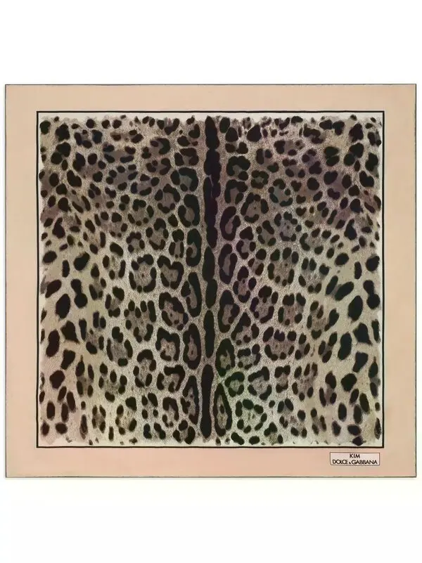 Dolce & Gabbana Kim Leopard-print Twill Scarf - Neutrals