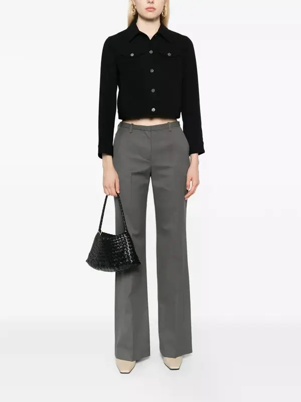 Theory Cropped Crepe Jacket - Black