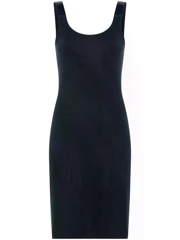 Helmut Lang Fine-ribbed Mini Dress - Blue