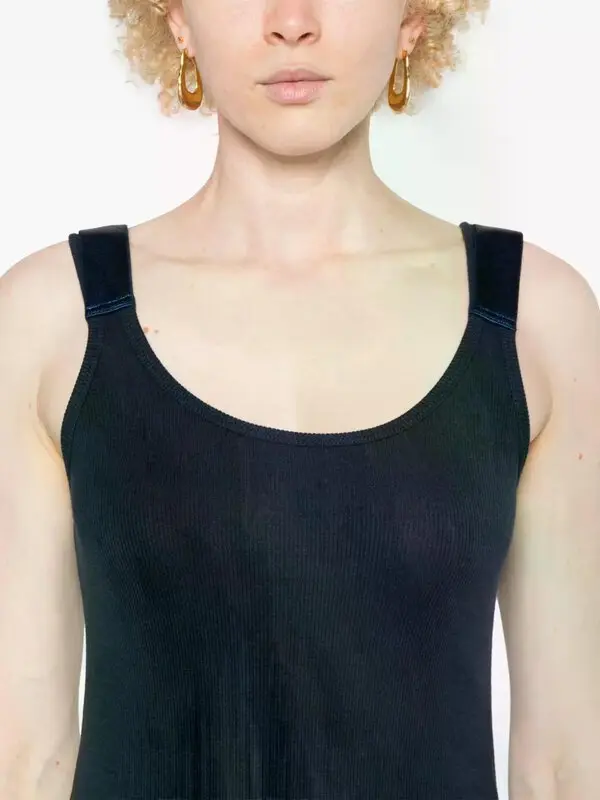 Helmut Lang Fine-ribbed Mini Dress - Blue