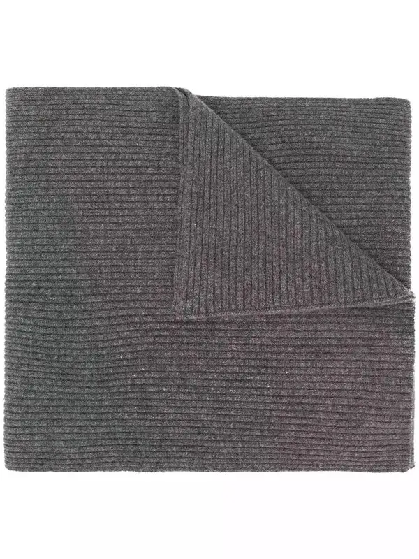 Cashmere In Love Bondi Ribbed Scarf - Grey