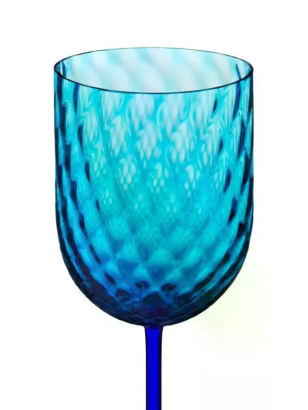 Dolce & Gabbana Hand-blown Murano Wine Glass - Blue