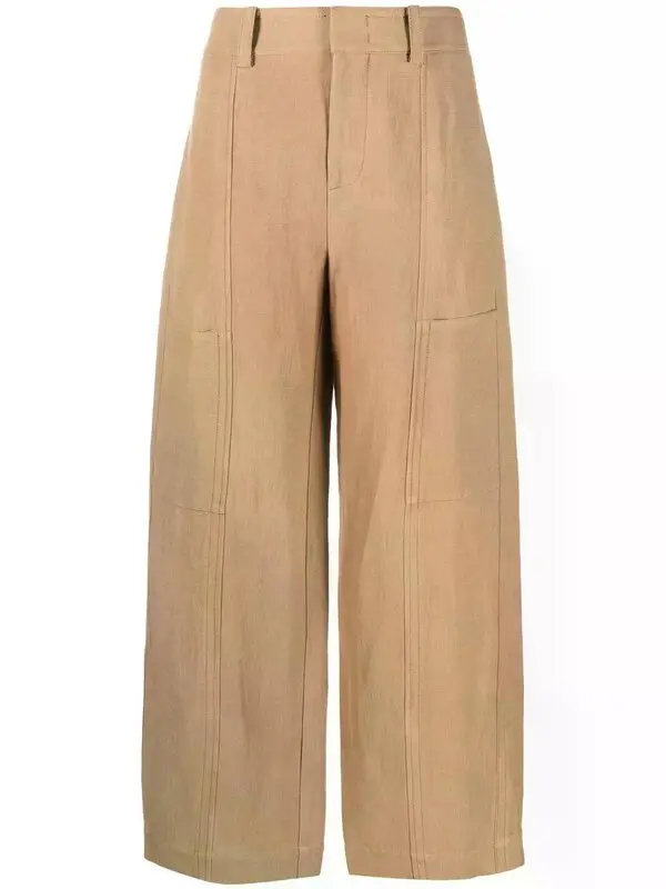 Vince Wide-leg Trousers With Patch Pockets