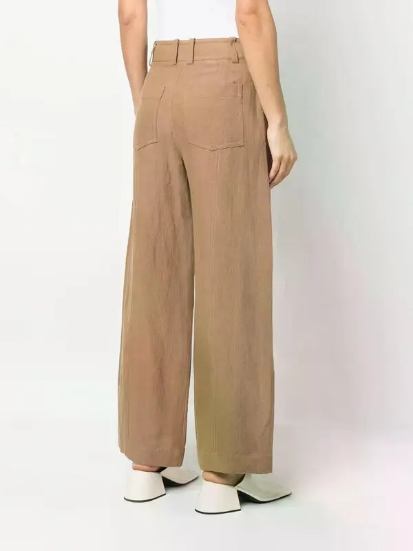Vince Wide-leg Trousers With Patch Pockets