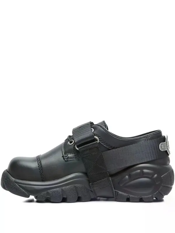 BUFFALO Leather Creepers With Touch-strap Fastening