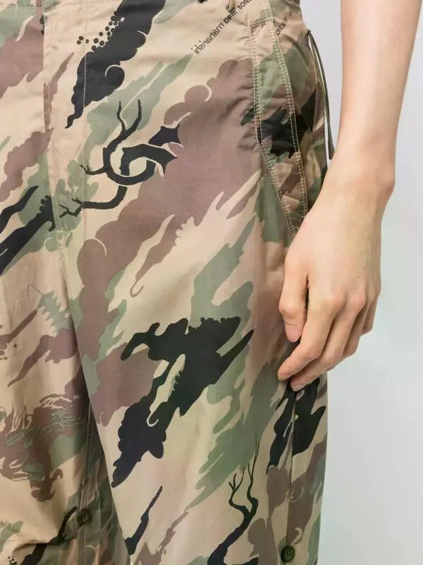 MAHARISHI Bonsai Forest-print Camouflage Trousers - Brown