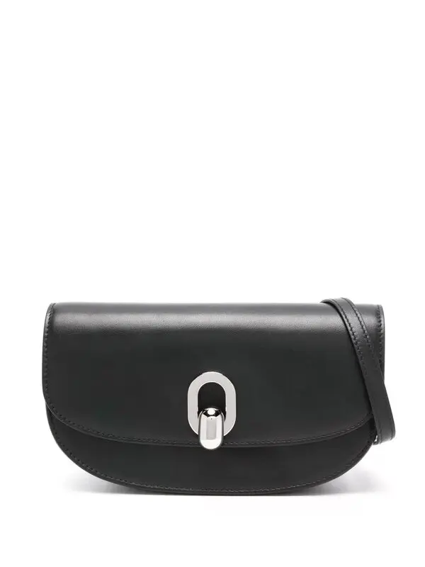 Savette Tondo Crescent Leather Crossbody Bag