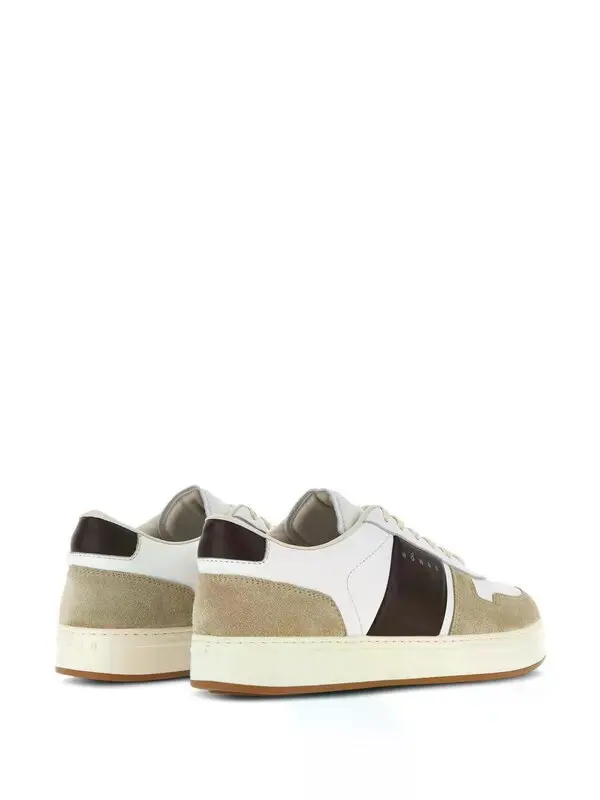 Hogan Low-top Paneled Leather And Suede Sneakers - White