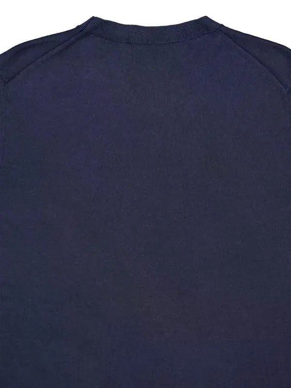 Boglioli Crew-neck Silk-cotton Blend T-shirt - Blue