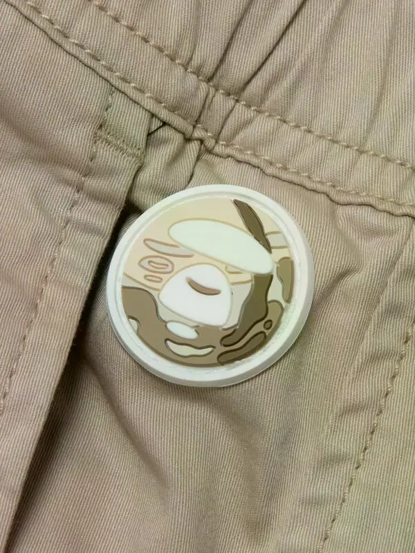 AAPE BY *A BATHING APE Straight-leg Cotton Trousers - Neutrals