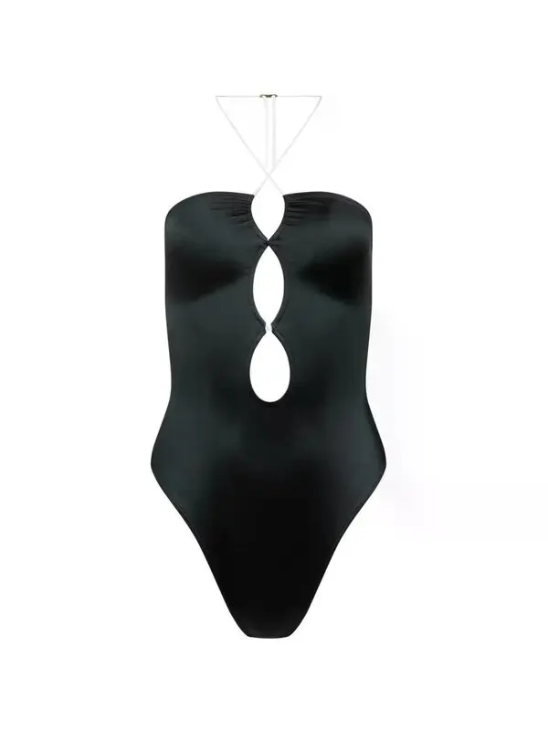 MAISON CLOSE Halterneck Thong Swimsuit - Black