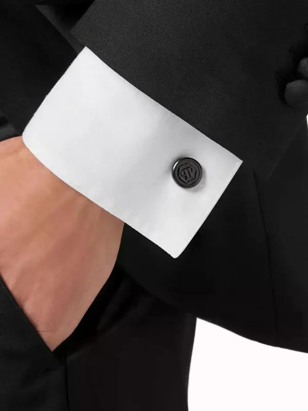 Philipp Plein Logo-engraved Cufflinks - Grey