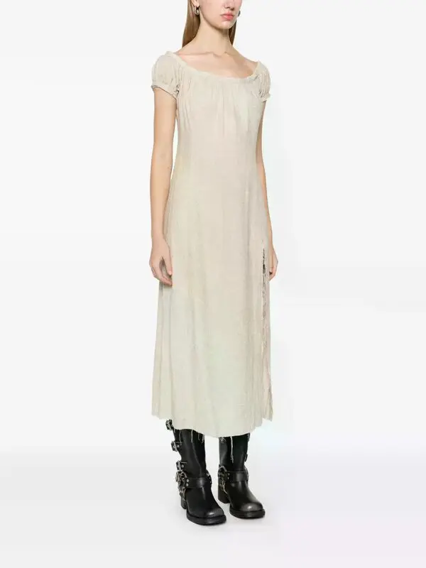 ELENA VELEZ Frayed Midi Dress