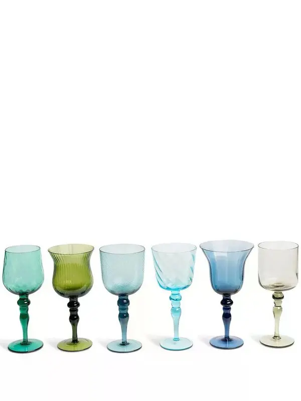 BITOSSI HOME Assorted Wine Goblets - Blue