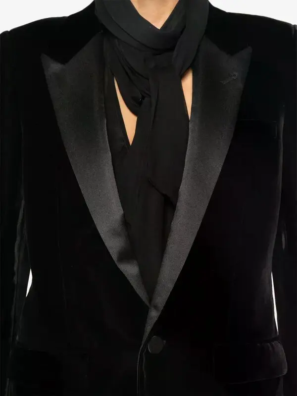 Saint Laurent Single-breasted Velvet Tuxedo Jacket