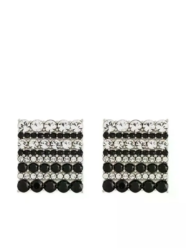 Dolce & Gabbana Crystal Rhinestone-embellished Cufflinks - Silver