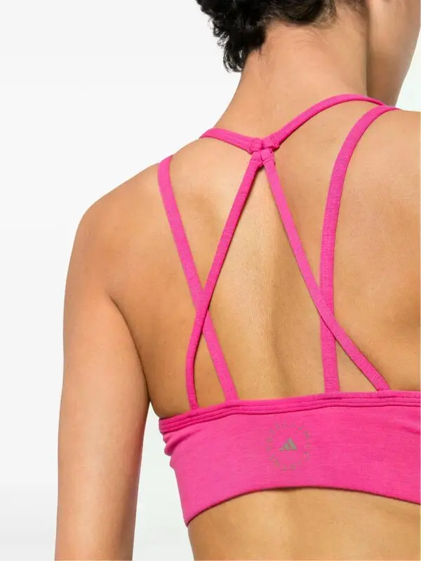 Adidas By Stella McCartney Logo-print Cut-out Top