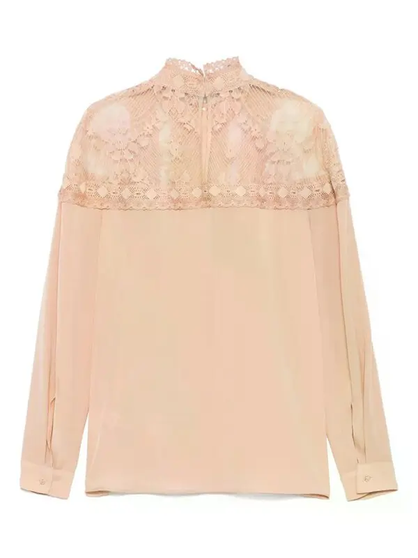 Elie Saab Lace Panelled Shirt - Neutrals