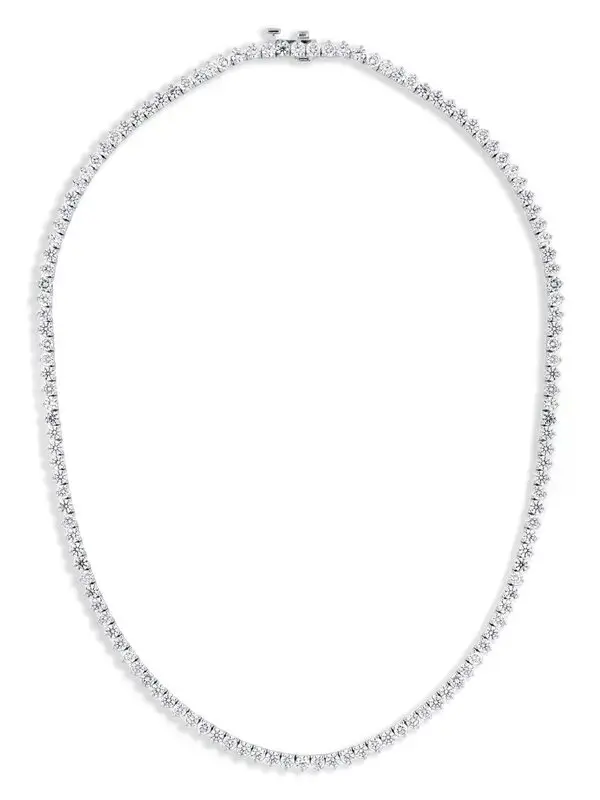 JEWELS AFICIONADO 18k White Gold Diamond Necklace - Silver