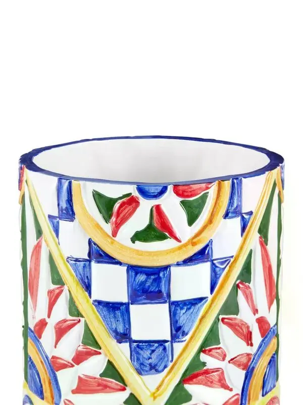 Dolce & Gabbana Carretto-print Ceramic Vase