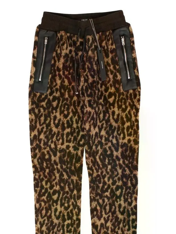 Amiri Leopard-print Trousers - Brown