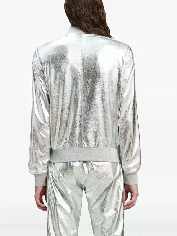 Palm Angels Metallic Finish Leather Jacket