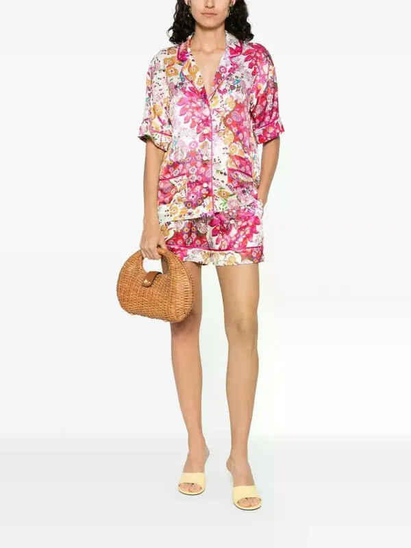NISSA Printed Satin Shorts