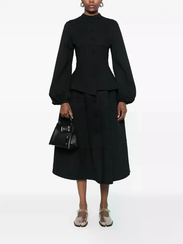 AGANOVICH Panelled Midi Skirt