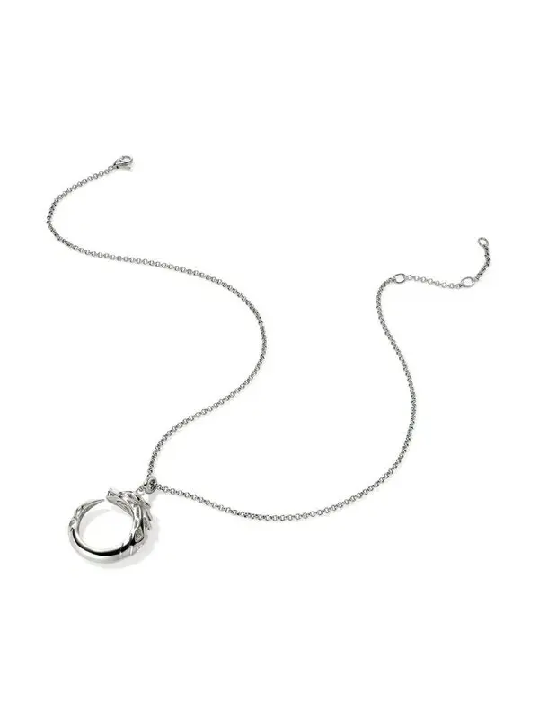 John Hardy Sterling Naga Blue Sapphire Pendant Necklace
