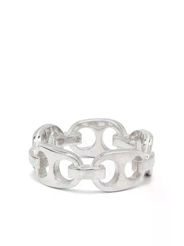 ROSES METALS Sterling Anchor-chain Band Ring - Silver