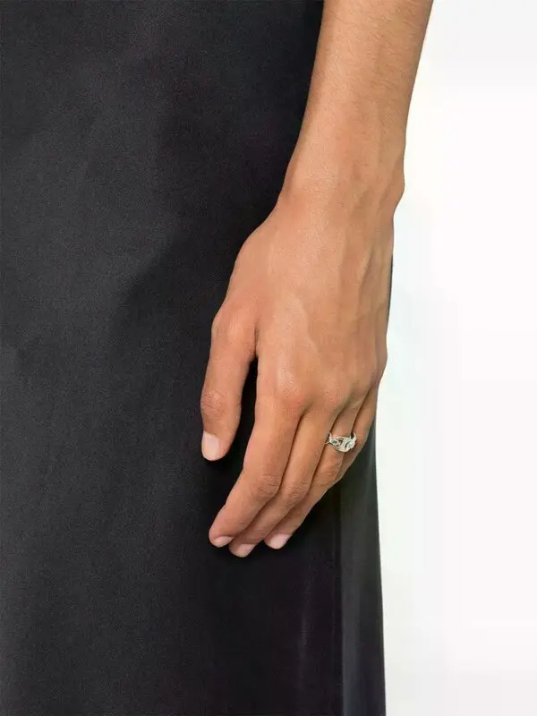 ROSES METALS Sterling Anchor-chain Band Ring