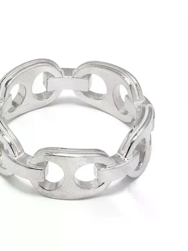 ROSES METALS Sterling Anchor-chain Band Ring