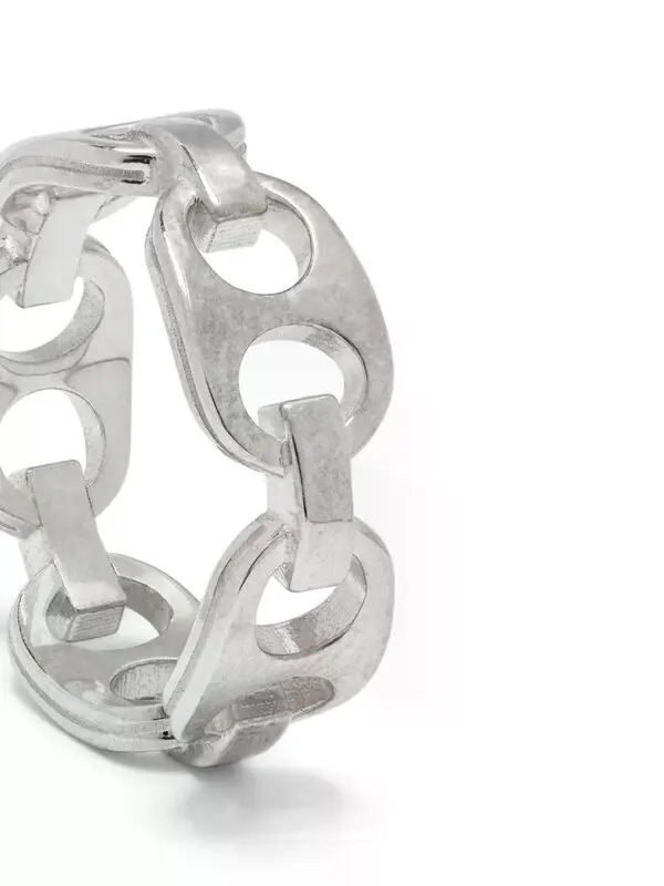 ROSES METALS Sterling Anchor-chain Band Ring
