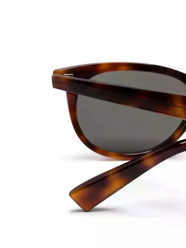 Saint Laurent Oval Frame Sunglasses - Brown