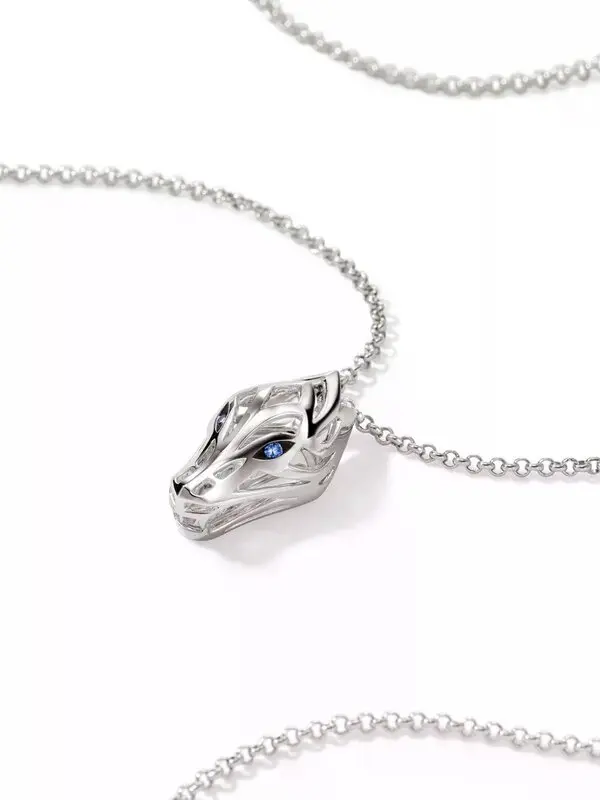 John Hardy Sterling Naga Blue Sapphire Necklace