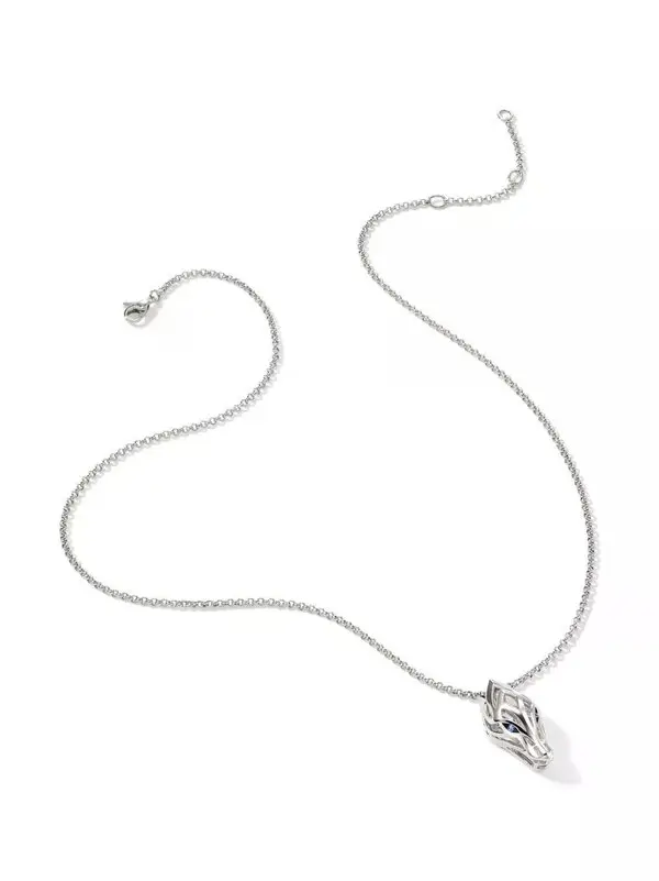 John Hardy Sterling Naga Blue Sapphire Necklace